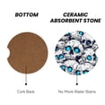 2pcs Ceramic Car Coasters Standard Size With Cork Base And Removal ...