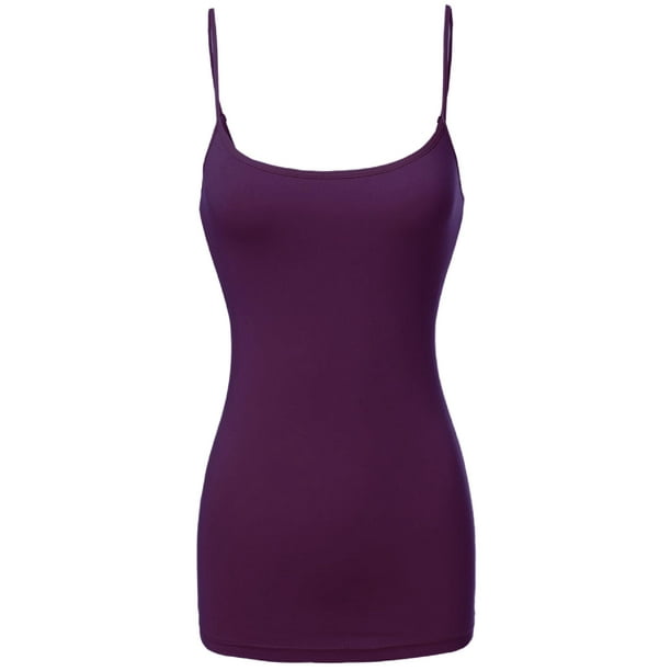 FashionOutfit Women's Basic Solid Long Length Adjustable Spaghetti ...