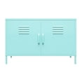 Novogratz Cache 2 Door Wide Metal Locker Accent Storage Cabinet, Mint ...