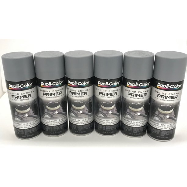 Duplicolor DE1612 - 6 Pack Engine Enamel Paint with Ceramic Gray - 12 ...