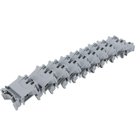 QIILU Din Rail Terminal Blocks,Copper Terminal Block,50Pcs Screw Type Terminal Block DIN Rail ...