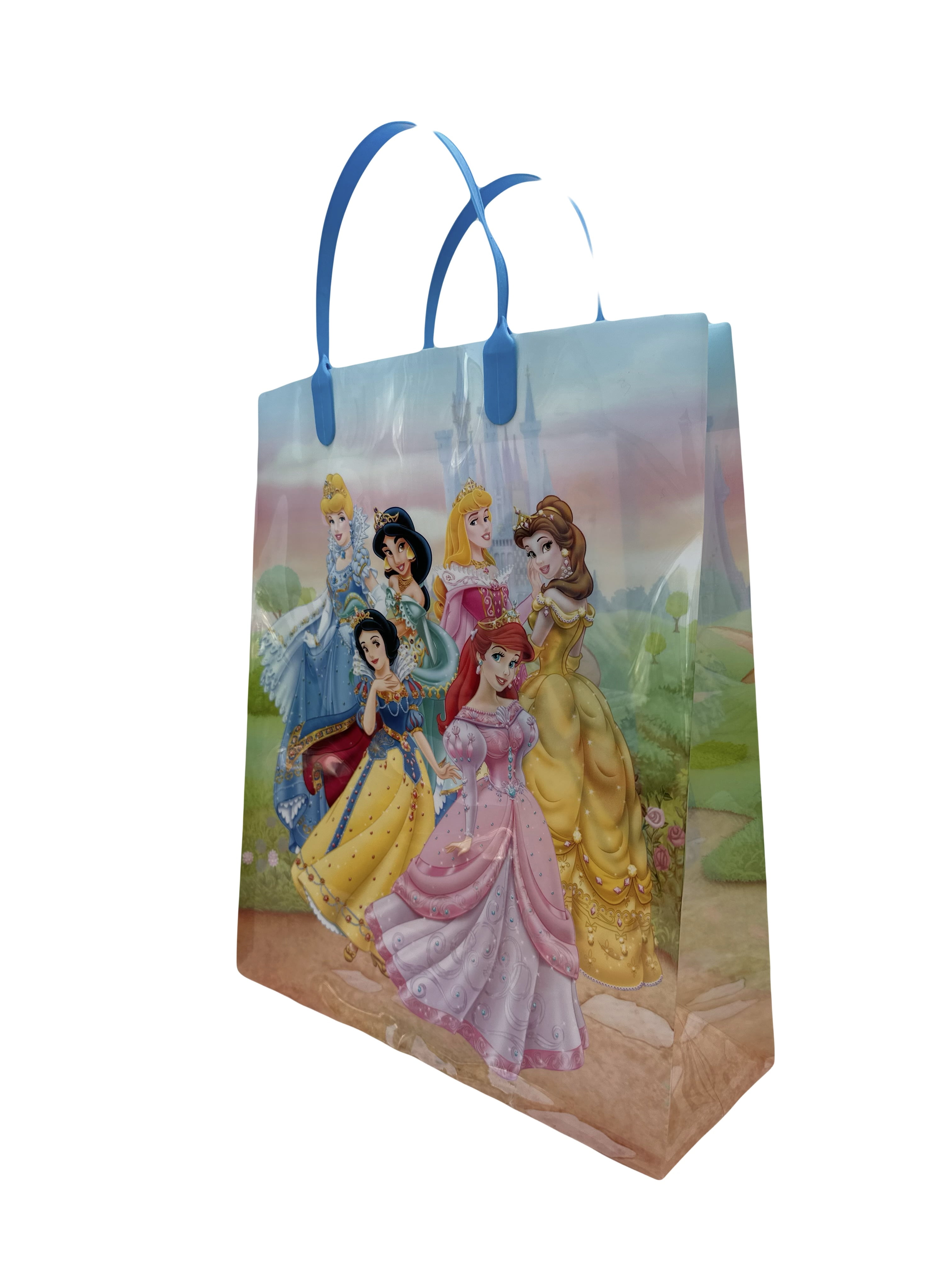 2 Pcs Blue Disney Princess Gift Bag - Medium Size Princess Reusable PVC ...