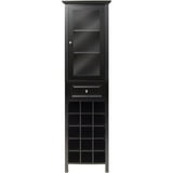 Winsome Wood Burgundy Wine Display Tower, Black Finish - Walmart.com