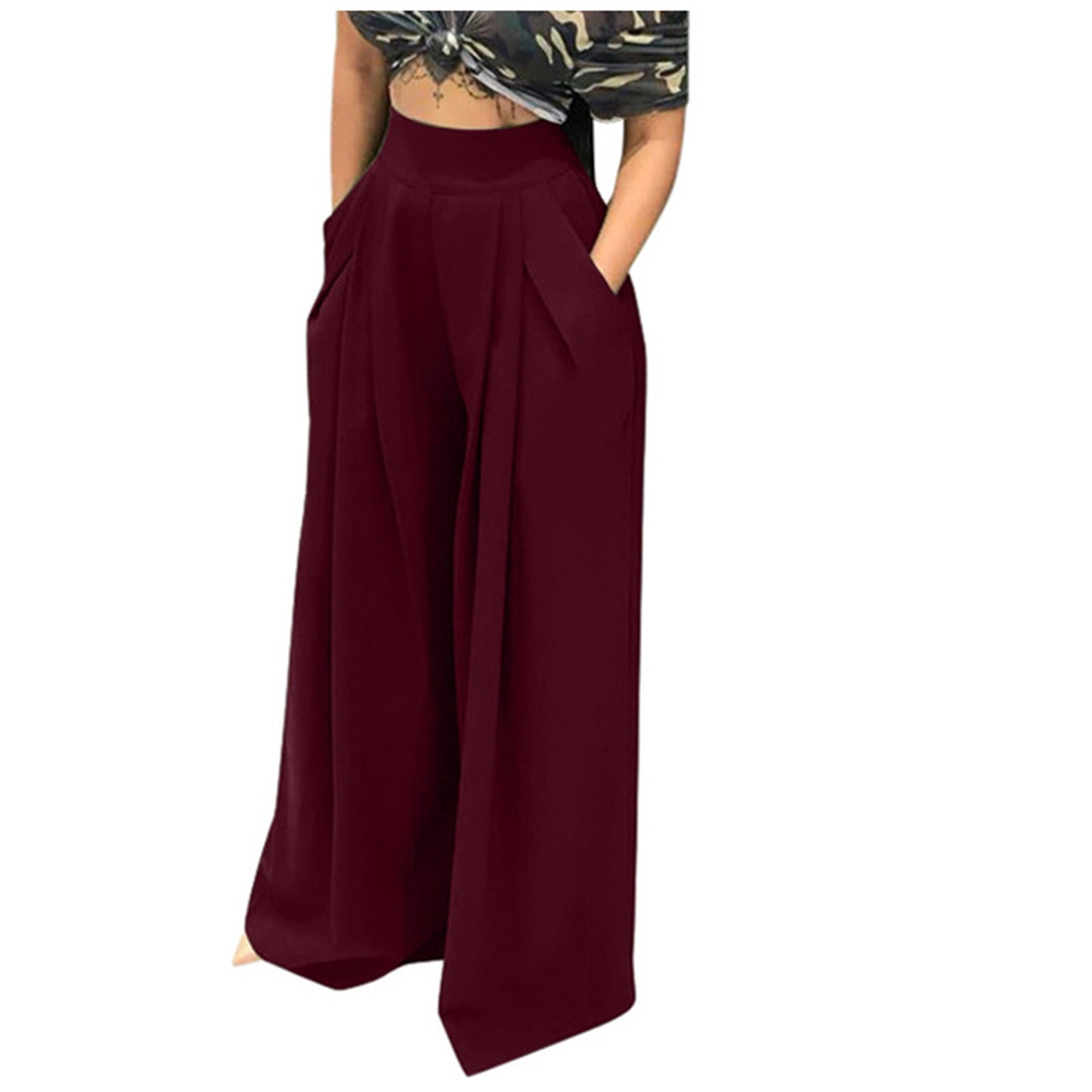 Click here for Hopeusnice Wide Leg Loose Pants For Women Solid Co... prices
