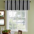 2 Pack Black White Stripes Valance for Window Lines Modern Vertical ...