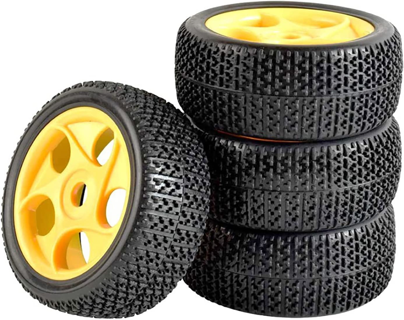 LINLIN 4Pcs 1/8 RC Vehicle Tires T-Shaped Tread Pattern Rubber Tyre ...