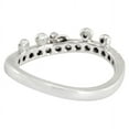 Chandelier ring in sterling silver w/4 bezel-set, 14 bead-set Ring sz ...