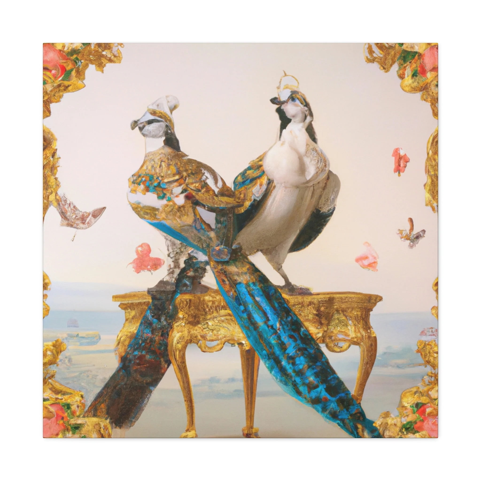 Birds of the Rococo - Canvas - Walmart.com
