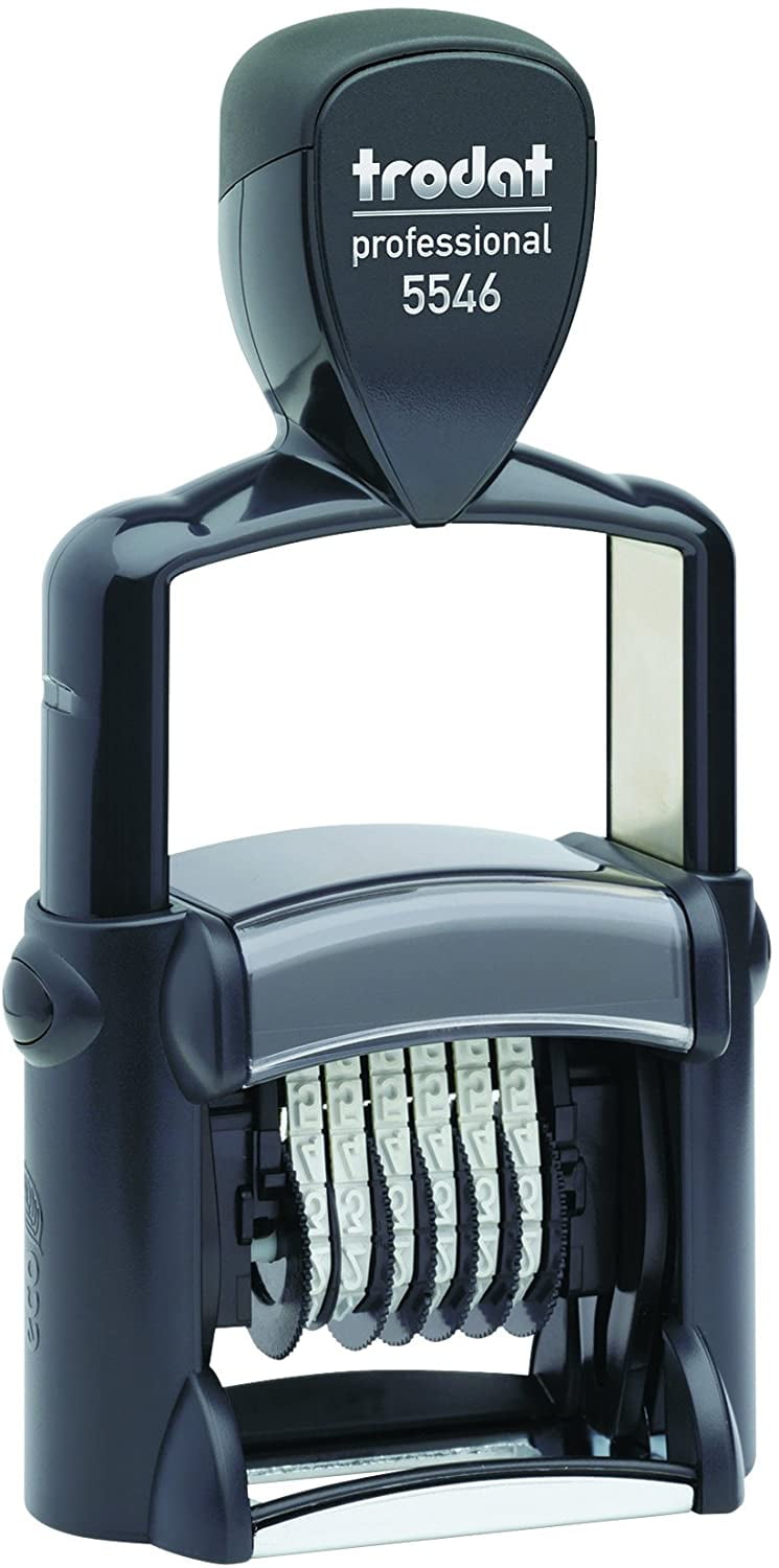 Trodat Professional Self-Inking 6 Digit Number Stamp, Impression Size:3 ...