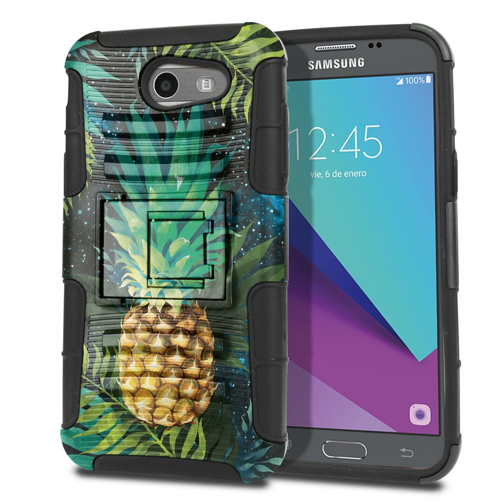 FINCIBO Hybrid Armor Case Cover Stand for Samsung Galaxy J3 Emerge J327 ...
