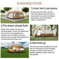 SUGIFT 6-Person Camping Tent Family Cabin Tent with Expandable Sunshade ...