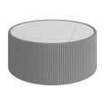 AUU Light Sintered Stone Top Cylinder Shape Leather Coffee Table ...