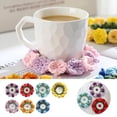 3D Flower Handmade Knitted Floral Of The Valley Placemat for Drinks Cup ...