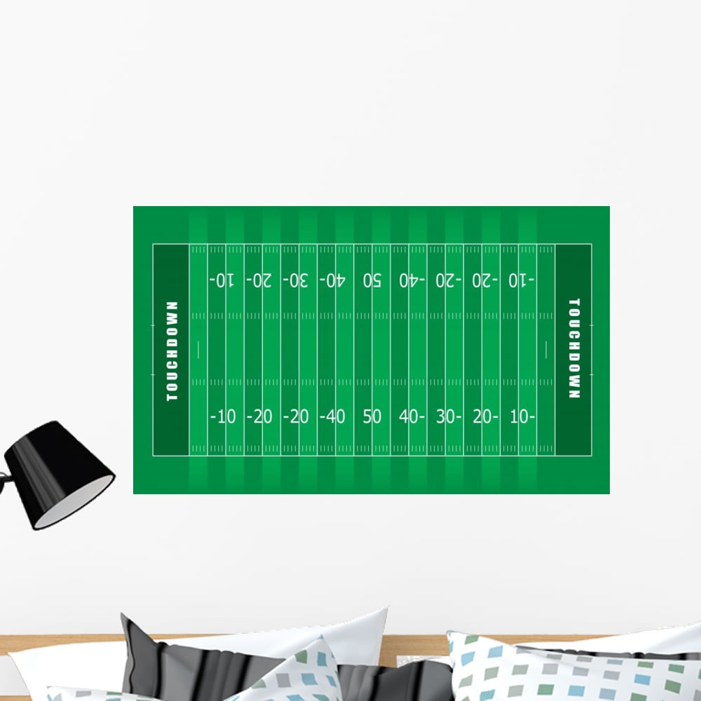 American Football Field Wall Mural by Wallmonkeys Peel and Stick ...