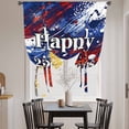 Anniversary USA Flag Tie Up Curtains for Window, Thermal Insulated ...
