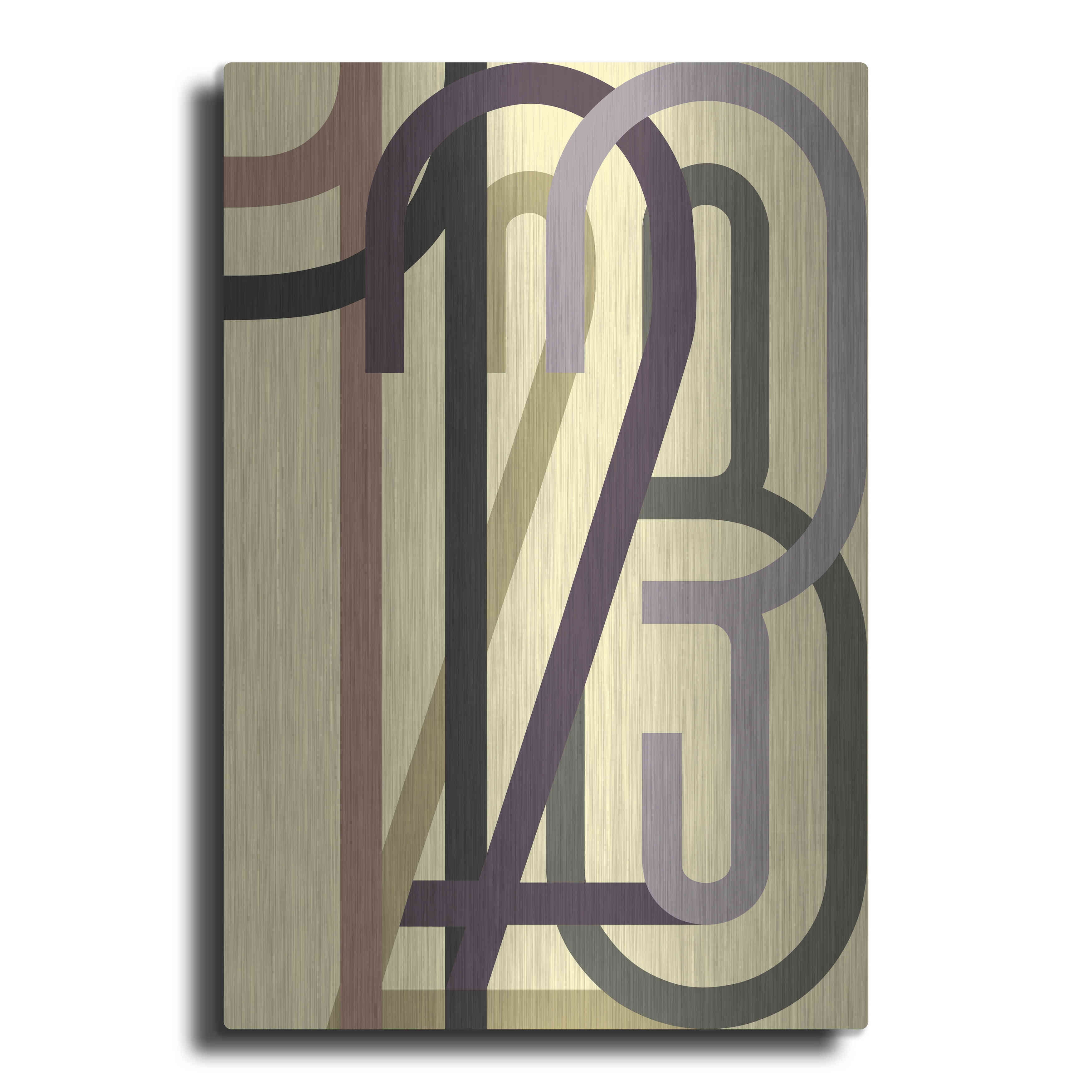 Luxe Metal Art 'Numbers 1' by Design Fabrikken, Metal Wall Art, 24"x36 ...