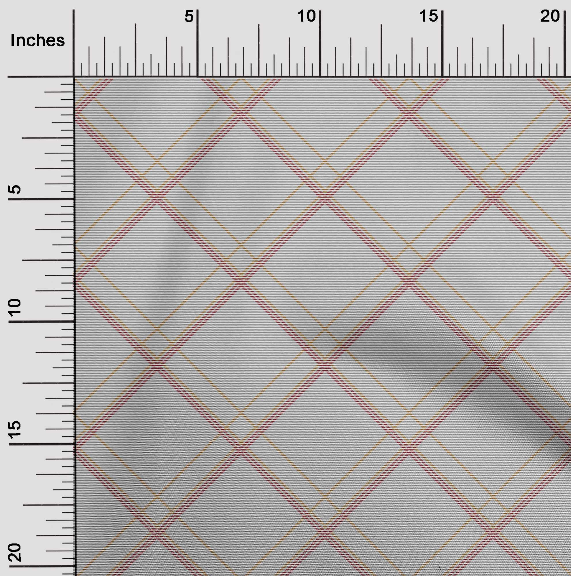 oneOone Cotton Silk Fabric Tartan Check Fabric Prints By Yard 42 Inch ...