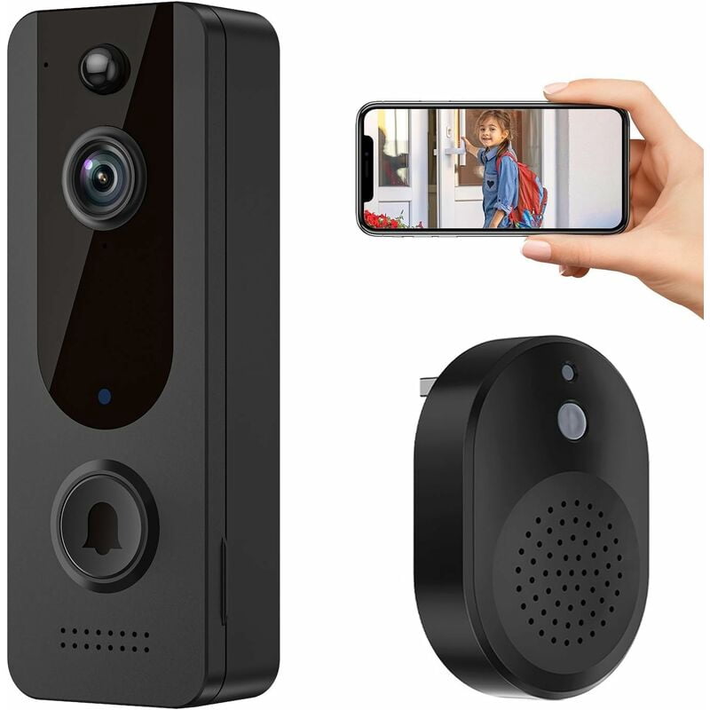 Timbre con cámara inalámbrica, timbre con video WiFi, para vigilancia ...