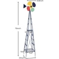 6.2ft Garden Windmill, 4-Leg Standing with Shelf, Heavy Duty Metal ...