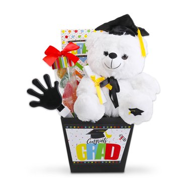 Graduation Gift Bouquet with Keepsake Teddy Bear and Congratulatory ...