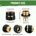 3/4 Inch Garden Hose Quick Connector, Durable Aluminum Garden Hose ...