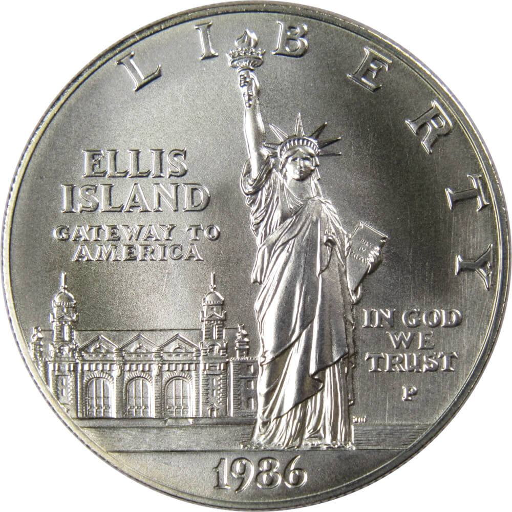 Statue of Liberty Commemorative 1986 P 90% Silver Dollar BU ...