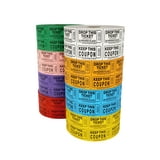 Raffle Auction Tickets - Double Row Roll, 1,000 Numbered, Perforated, 4 ...