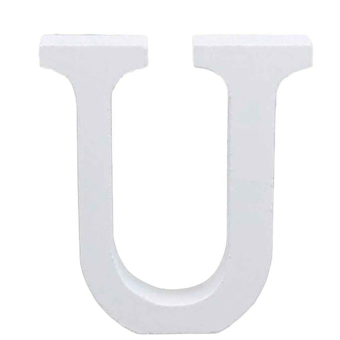 VerPetridure Wooden Letter Ornament U Wood Wooden Letters White ...