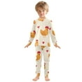 Chicken with Red Hearts Valentine Cotton Pajama Set Long Sleeve Top and ...