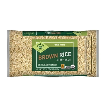 Organic Short Grain Brown Rice, 12 lbs, Full Flavored Whole Grain ...