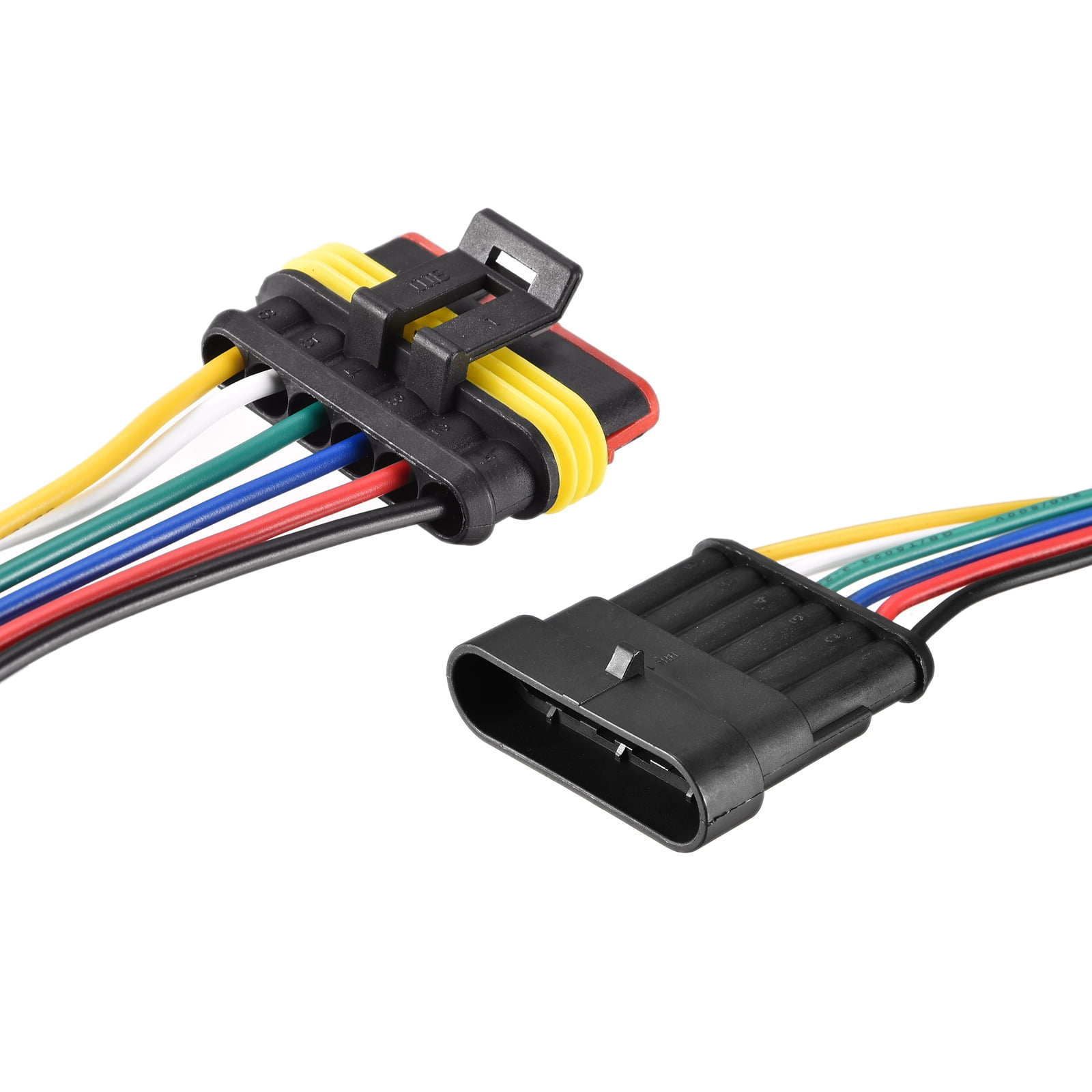 Uxcell Waterproof Connector Electrical Quick Connect 6 Pin Male Female ...