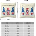 4th of July Gnomes Decorations Pillow Covers Memorial Day God Bless ...