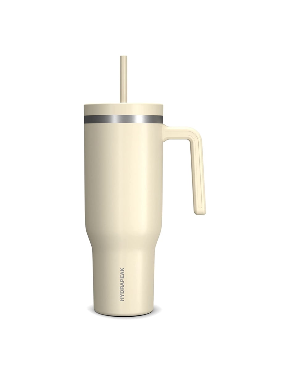 Termo Hydrapeak Voyager de 40 oz con asa y Popote Modern Cream ...