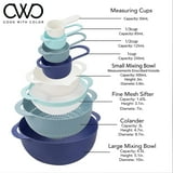 COOK WITH COLOR Nesting Mixing Bowls Set with Measuring Cups, Colander ...