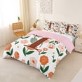 Catabedysis Bohemian Style Flower Duvet Cover Queen,Rustic Alphabet T ...
