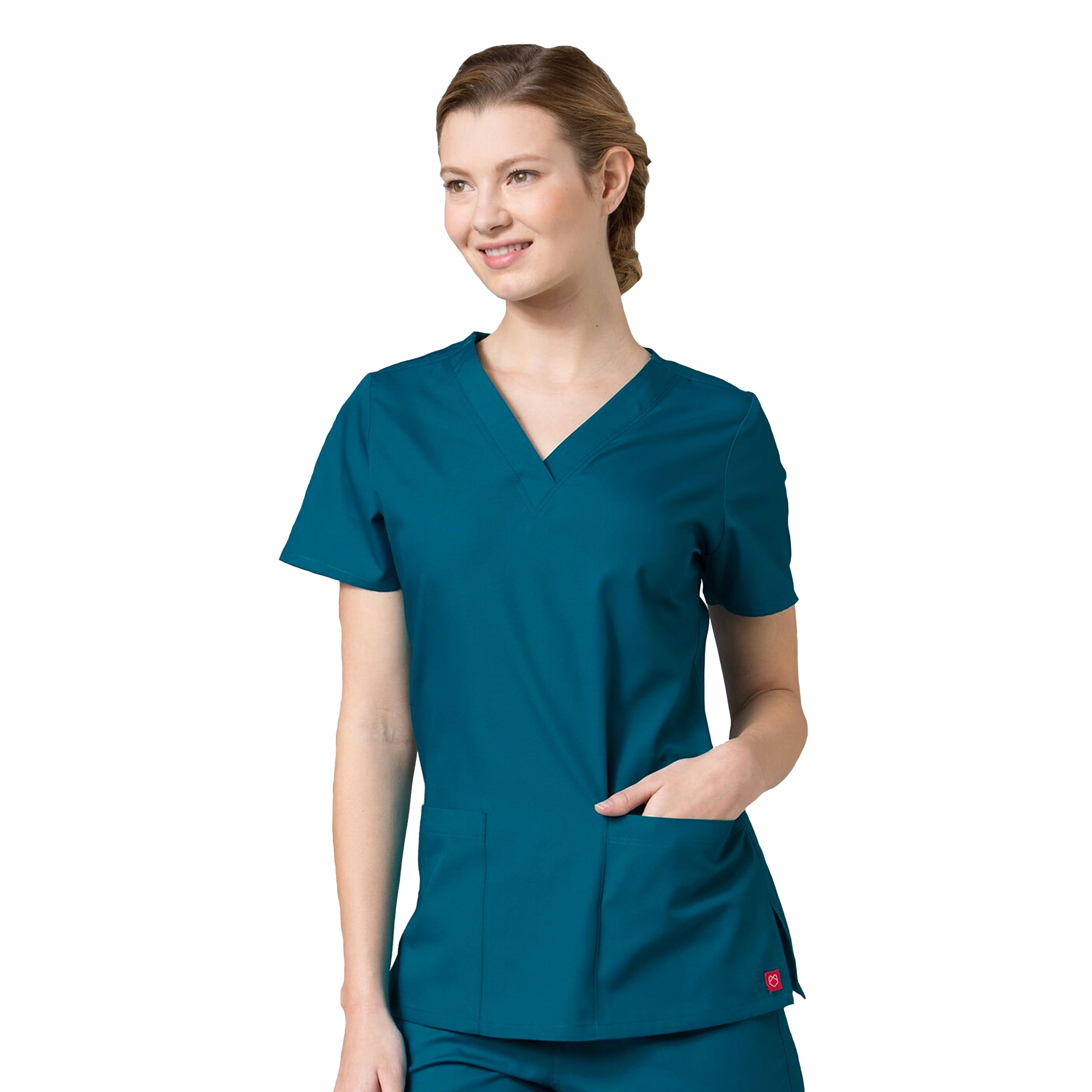"Red Panda Women's V-Neck Two Pocket Solid Scrub Top [XXS - 5XL, FREE ...