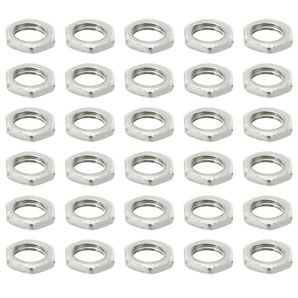 Uxcell M7x0.75 Steel Hex Nuts 100 Pcs Metric Thread Zinc Plated ...