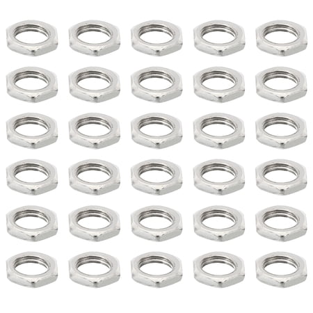 Uxcell M7x0.75 Steel Hex Nuts 100 Pcs Metric Thread Zinc Plated ...