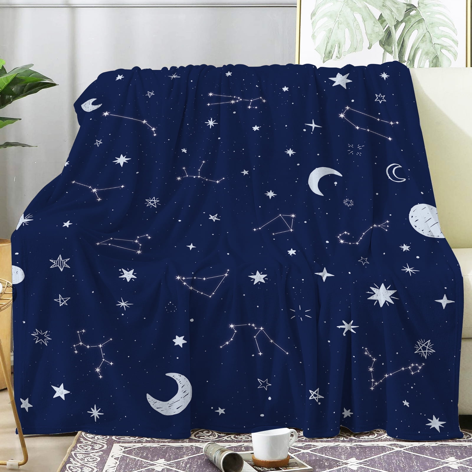 Space Astronaut Throw Blanket Soft Plush Flannel Blanket for Baby Girls ...