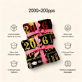 Custom Name Class of 2026 Graduation Blanket, Soft Flannel Memorial ...
