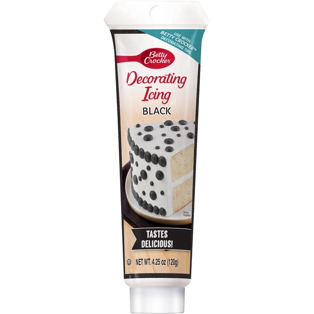 Betty Crocker Decorating Icing Tube, Black, 4.25 Ounces - Walmart.com ...