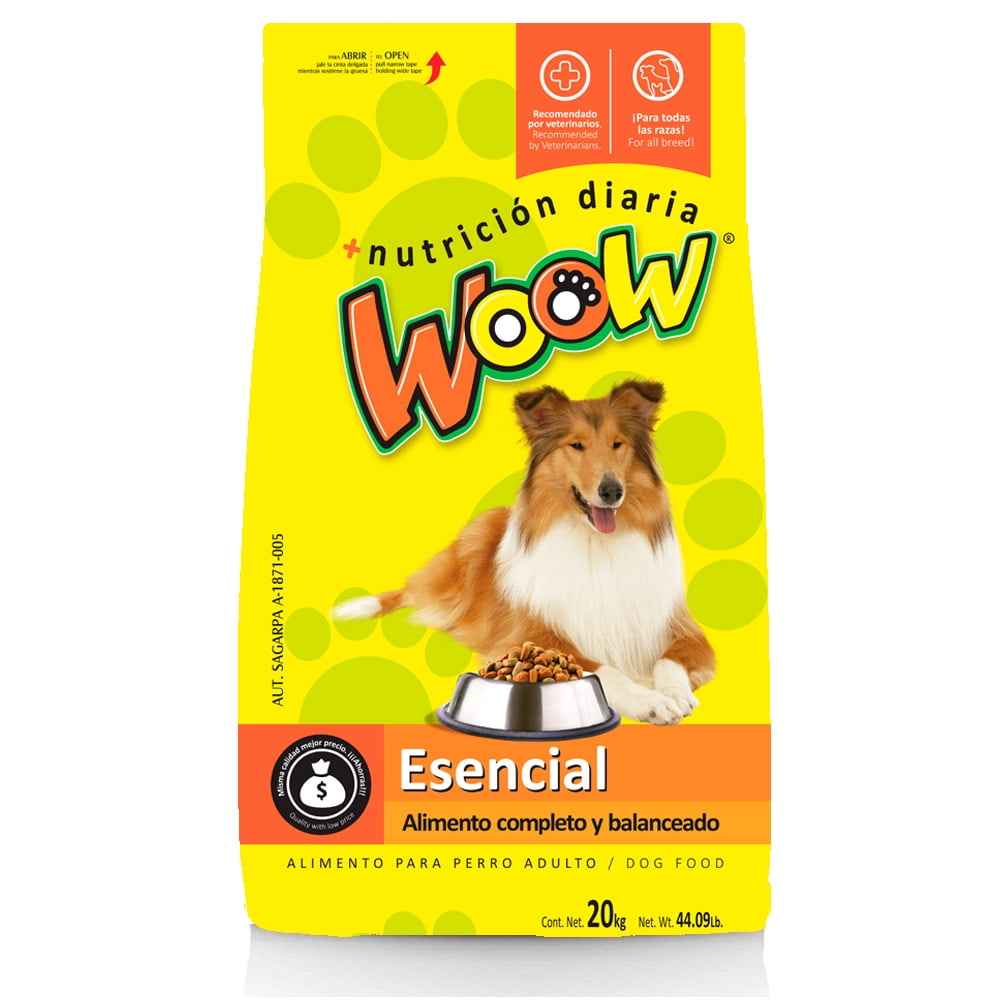 Alimento para perro Woow Esencial 20kg | Bodega Aurrera en línea
