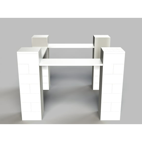 EverBlock 3 Sided Catering Station Kit | 5’ x 5’ x 3’ 7” | Risers ...
