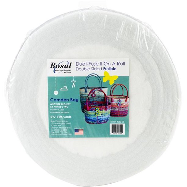 Bosal Duet II Double Sided Fusible Interfacing On A Roll-2.25"X25yd ...