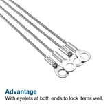 Uxcell 2mmx50cm Stainless Steel Lanyard Cable Eyelets Ended Wire Rope 4 ...