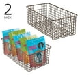 mDesign Kitchen Storage Bins, Metal Wire Food Organizer with Handles, 2 ...