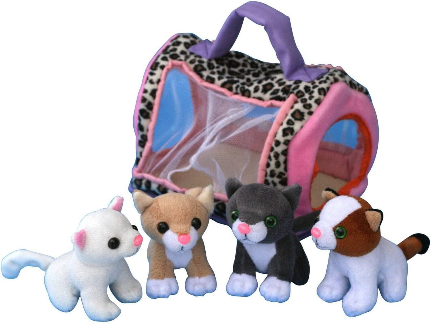 Educational Plush Toy Talking Animal Set- Cat Kitten Playset (5 Pcs ...