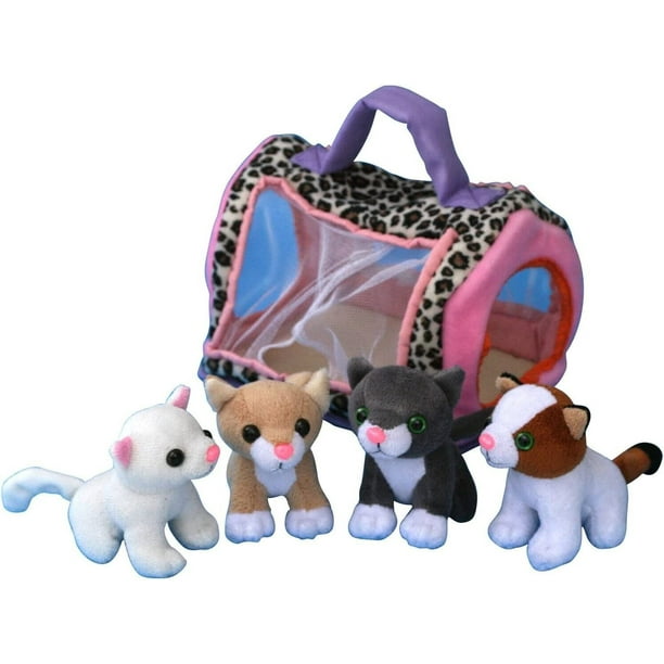 Educational Plush Toy Talking Animal Set- Cat Kitten Playset (5 Pcs ...