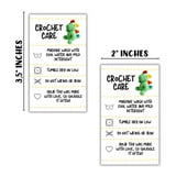 Crochet Care Instruction Cards 50pk 2x3.5 RAOK Random Acts of Kindness ...