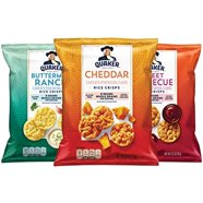 Quaker Popped Rice Crisps Cheddar Cheese Multipack, 60 Bags/Pack, 0.67 ...
